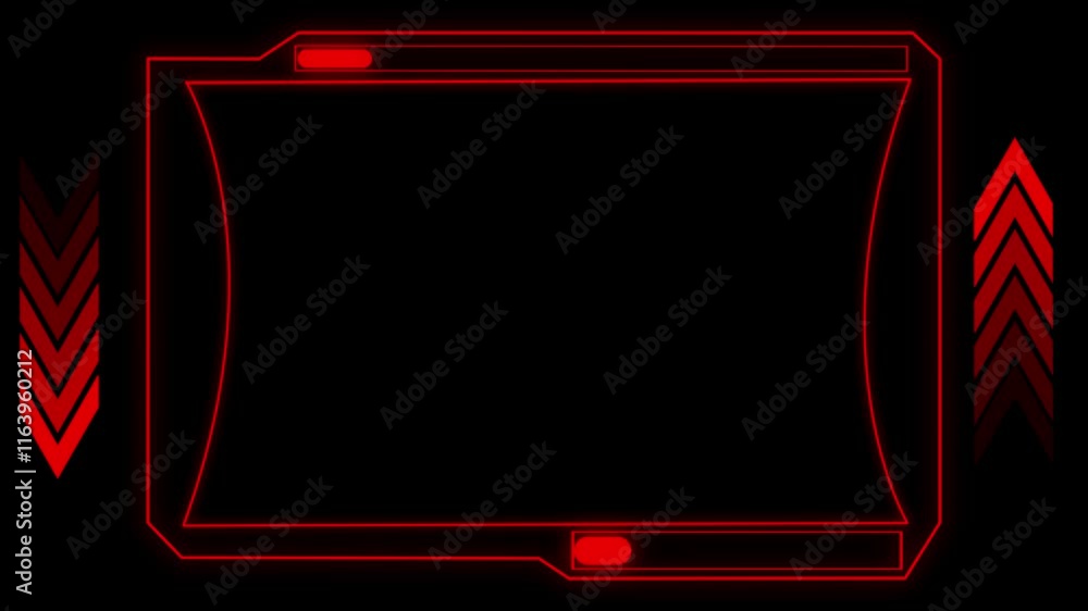 HUD template. Frame HUD element and road arrow. Futuristic viewfinder ...