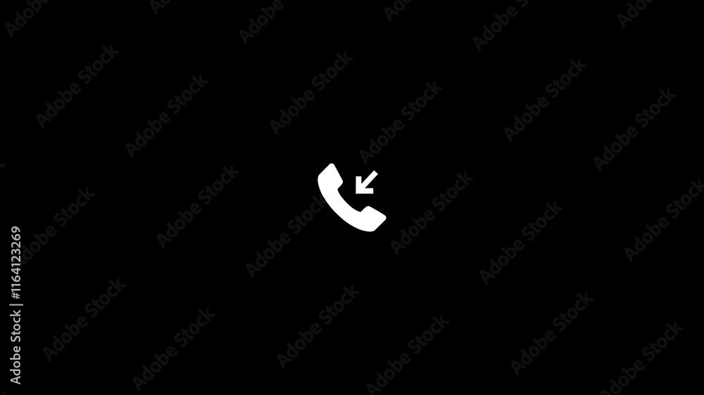 Incoming call icon animation.call icon with arrow icon incoming call ...