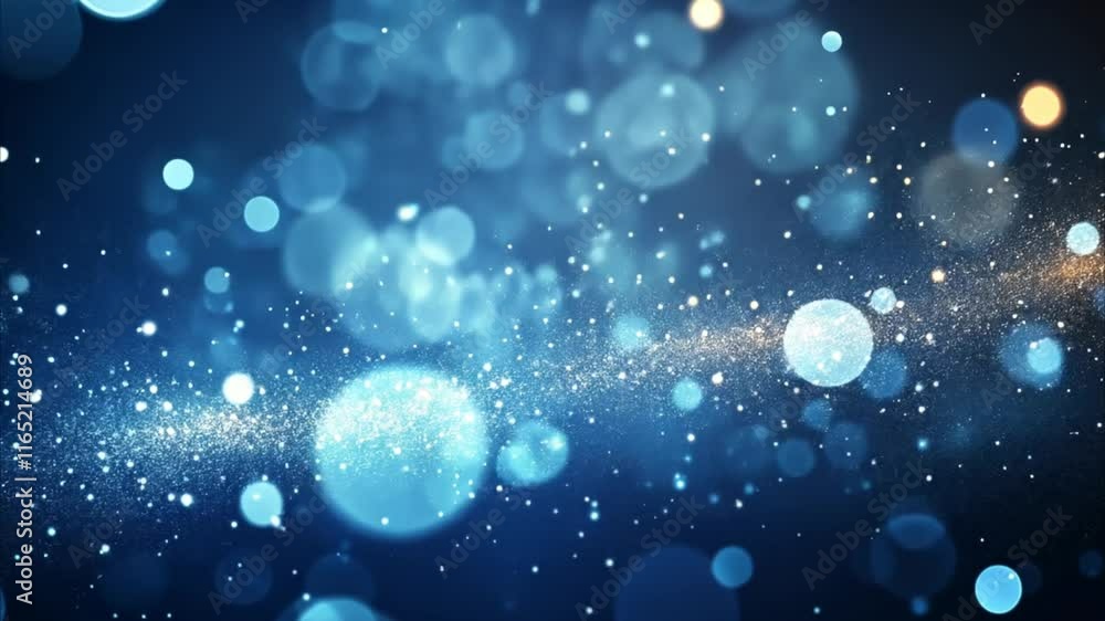 Dark blue abstract animation background with moving and flicker ...