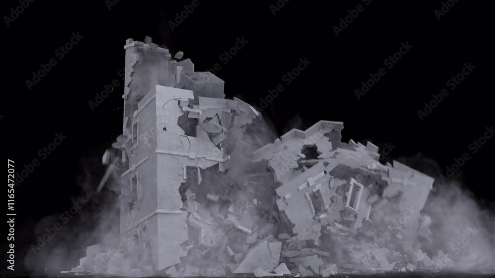 House earthquake Destruction effect, House Destruction, House Building ...