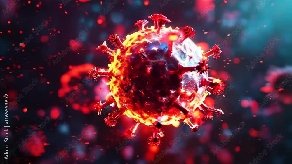 Microscopic Illustration of Virus Detailed Exploration of Pathogens ...