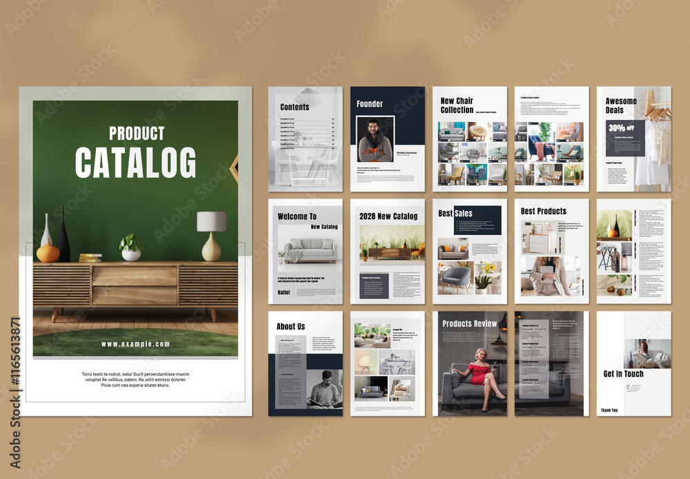 Product Interior Design Magazine Layout Stock Template | Adobe Stock