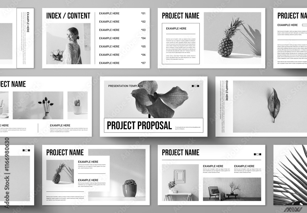 Project Proposal Presentation Layout Stock Template | Adobe Stock