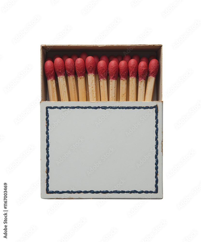 Photo & Art Print Matchbox isolated, opened matchbox with matchsticks ...