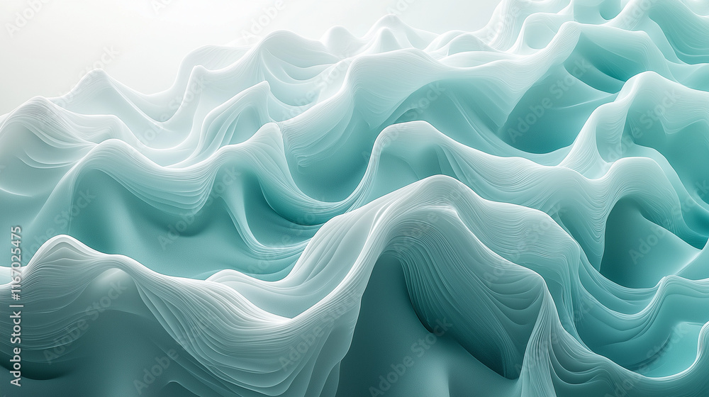 Vibrant 3D digital wave background featuring smooth gradients and a ...
