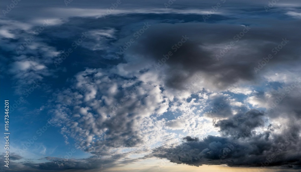 stormy sky with black clouds hdri panorama for 3d graphics or gaming ...
