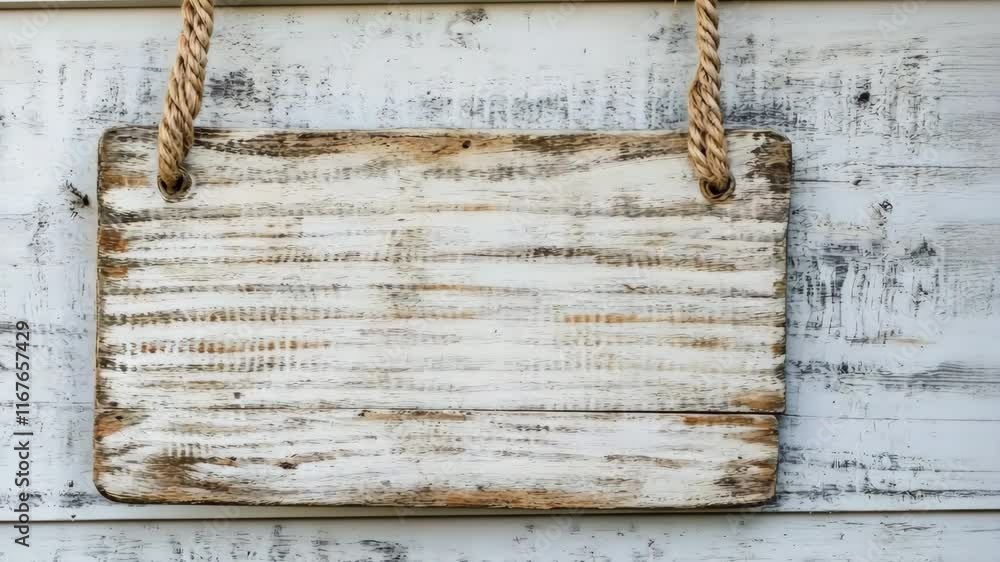 Wooden Signboard with Rope. Wood sign board template. Hanging notice ...