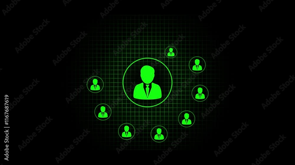 Social people connecting people with wire .Network icons Video ...