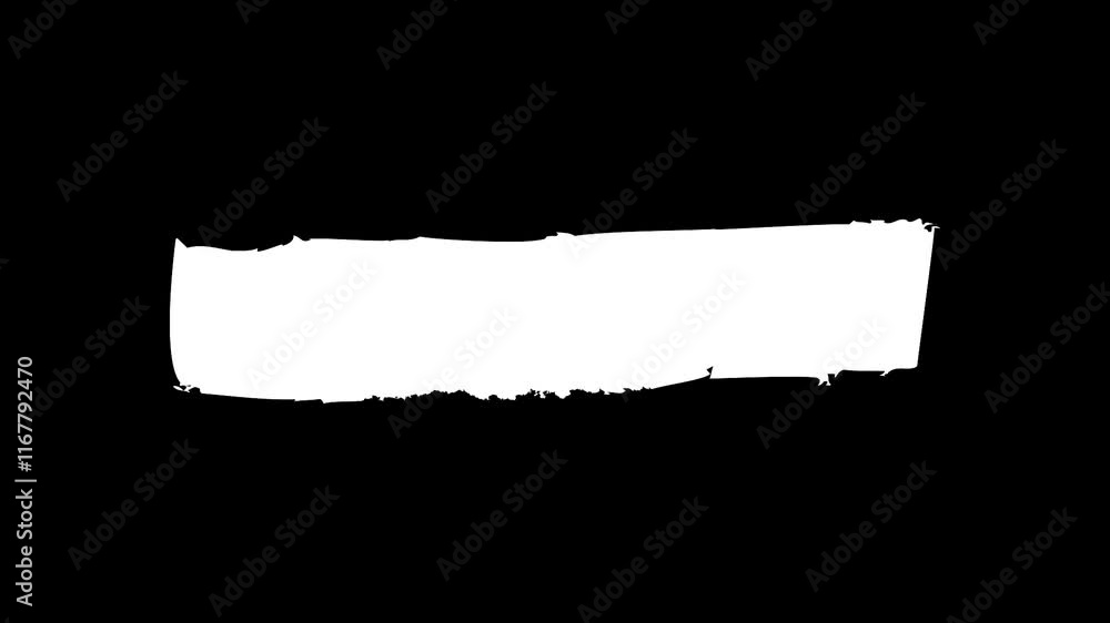 rough brush stroke 4k animation on a black background black and white ...