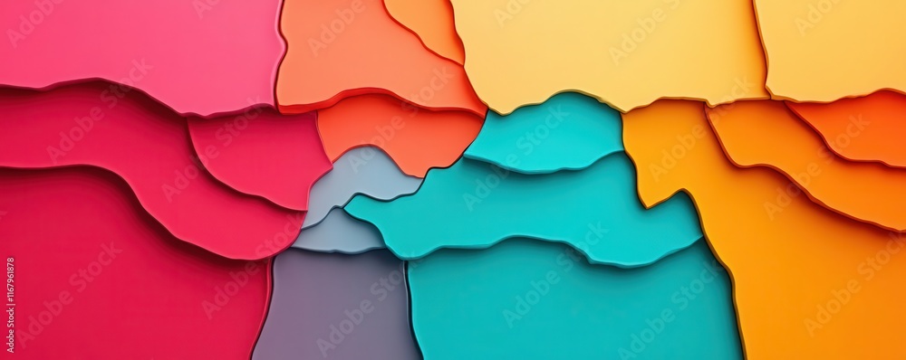 Poster Fault lines board flat design side view tectonics and ...