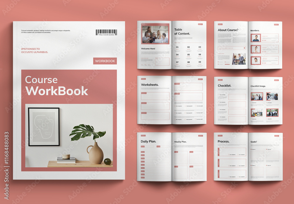 Course Workbook Stock Template | Adobe Stock