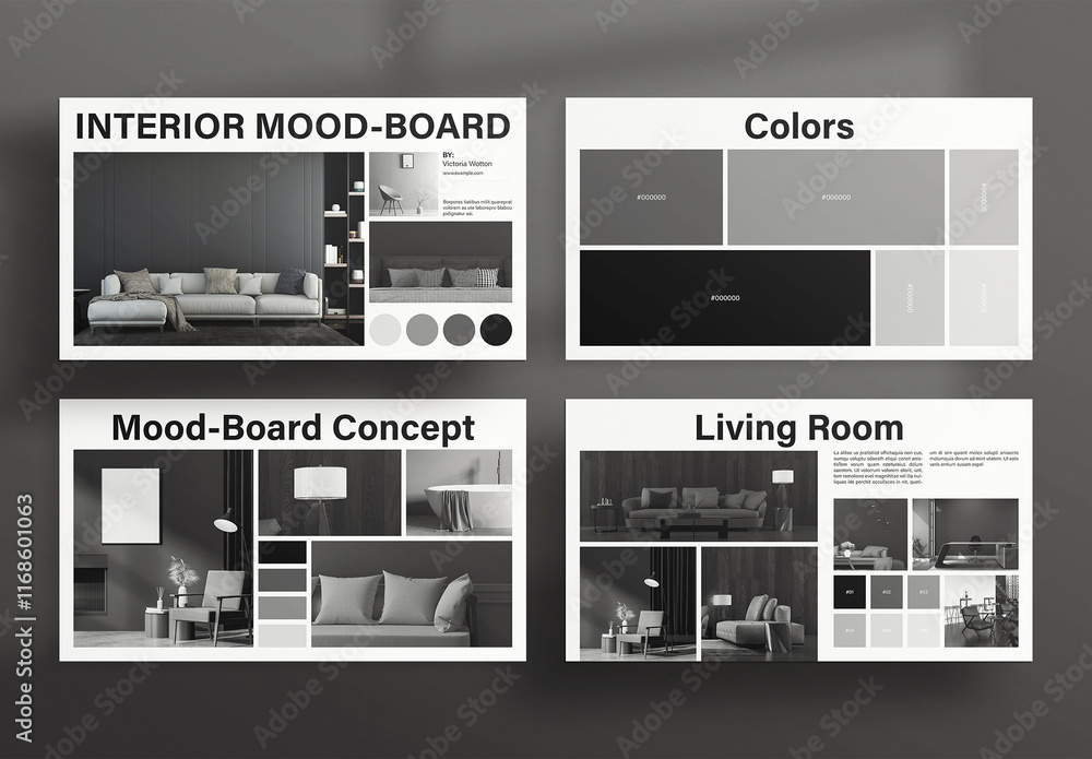 Mood Board Presentation Template Stock Template | Adobe Stock