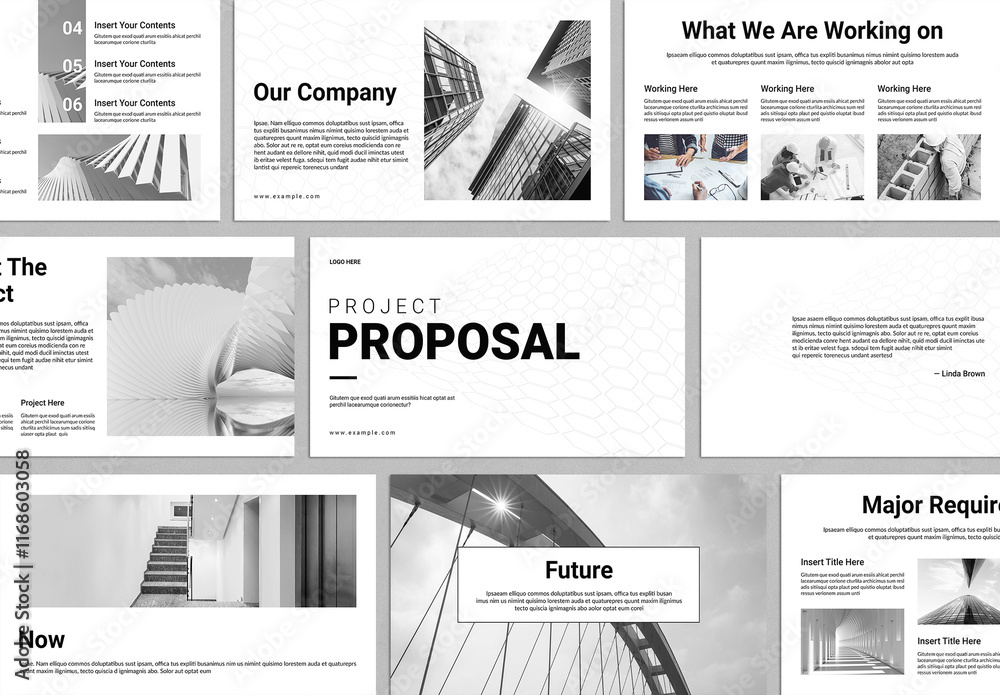 Project Proposal Presentation Template Design Stock Template | Adobe Stock