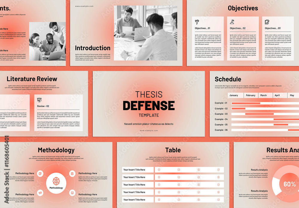 Thesis Defense Presentation Template Design Layout Stock Template ...