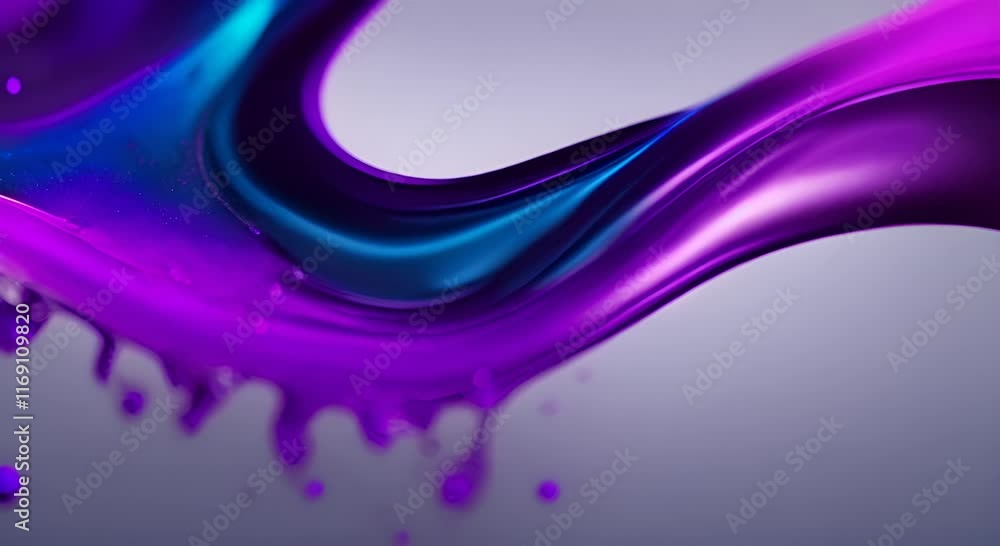 Liquid dark motion organic background Ink spill Glitter fluid wave ...
