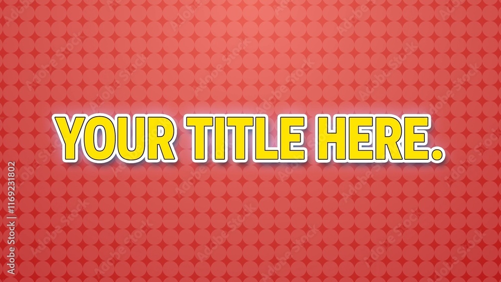 Animatic Cartoon Comic Dots Title Intro Stock Template | Adobe Stock