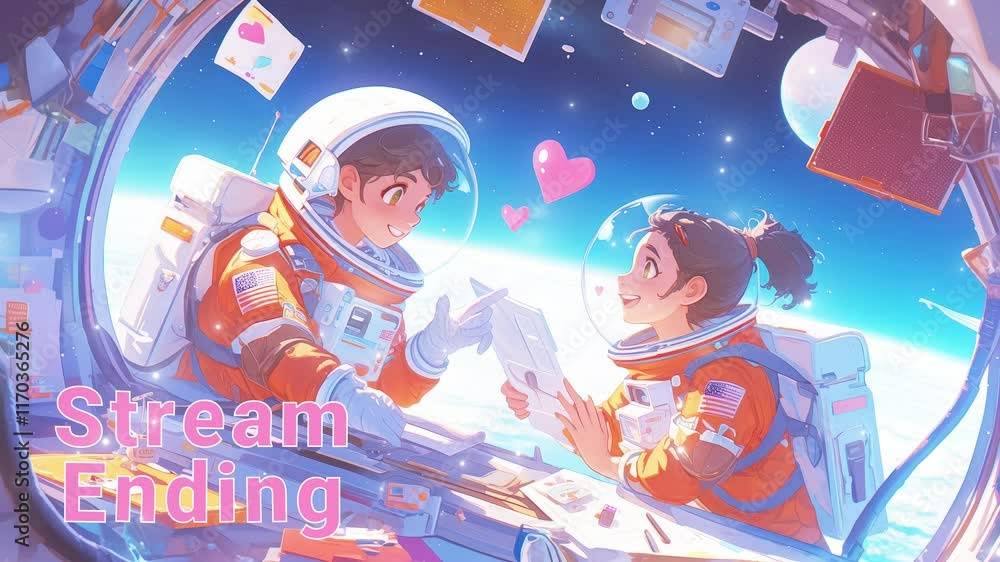 Two astronauts exchange heartfelt messages while floating in space ...