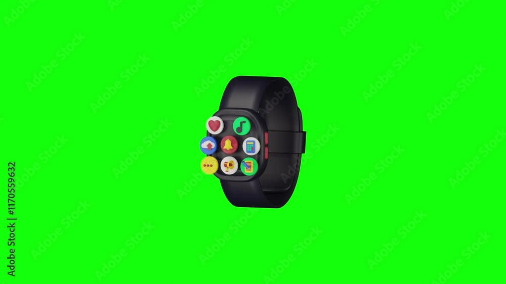 smart watch icon animation. smart watch animation. Animated mockup ...