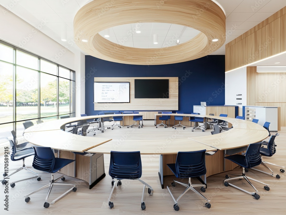 Innovative classroom design featuring two circles setup for enhanced ...