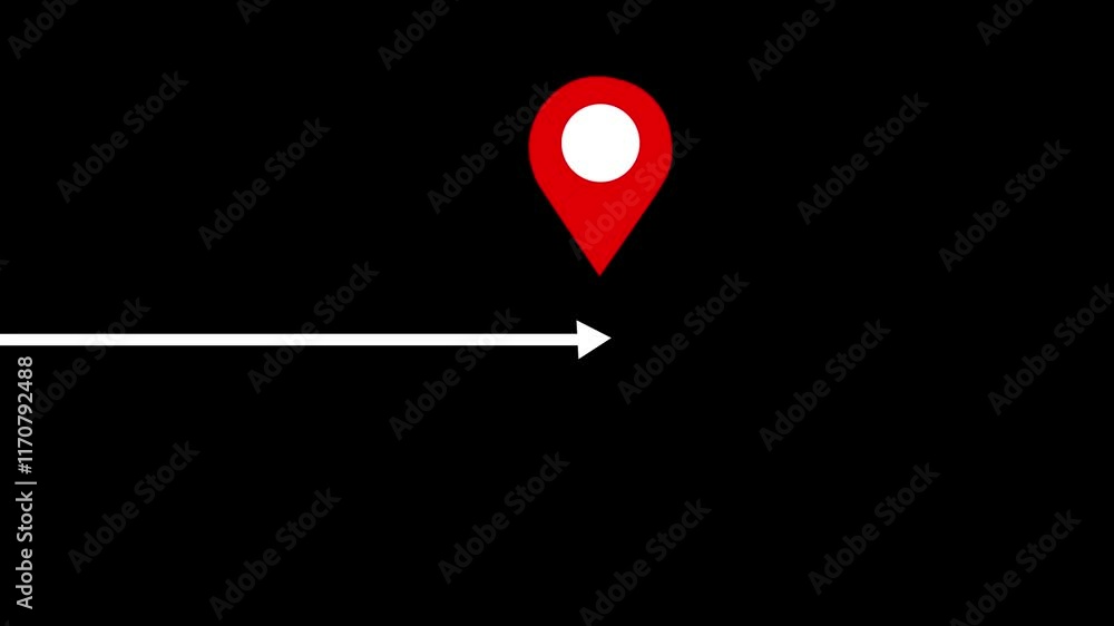 location icon animation. GPS location signal point and location ...