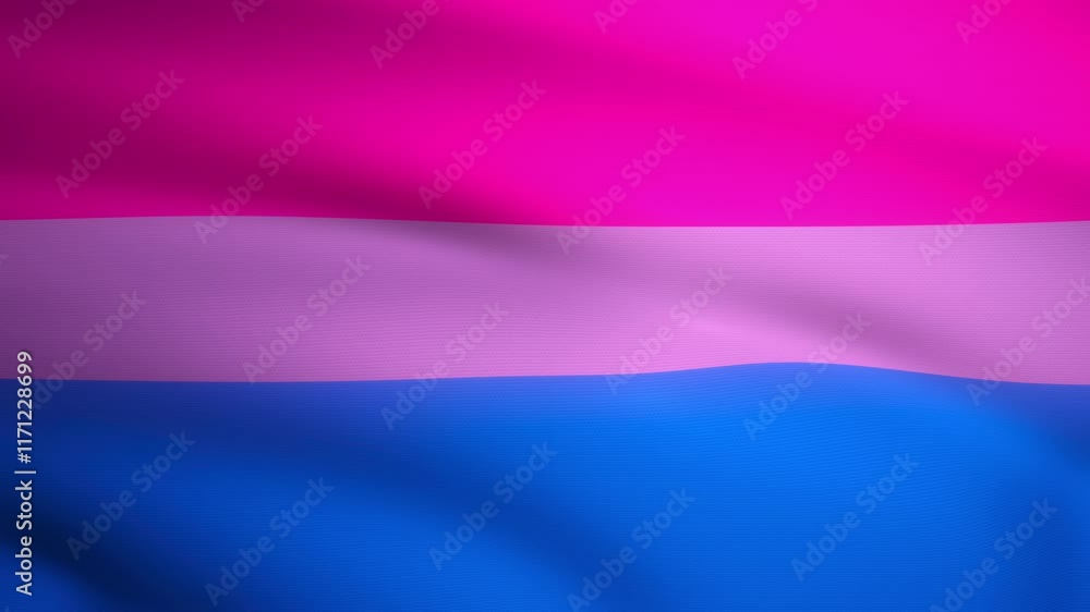 Bisexual Pride Flag Design with Waving Texture for LGBTQ+ Support and ...