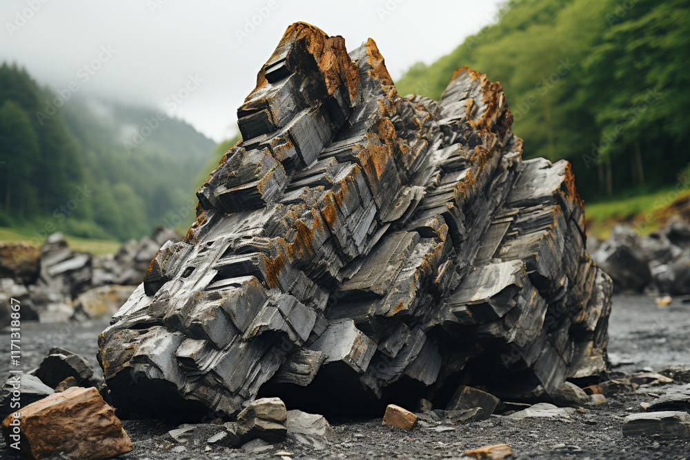 Photo & Art Print enormous dimensions and heaviness of a colossal rock ...