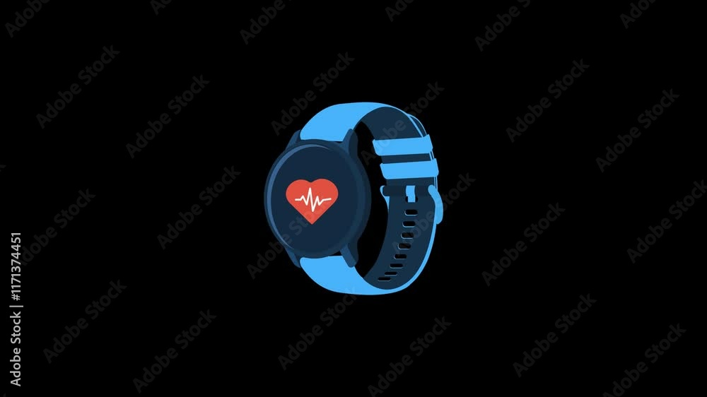 Fitness Tracker Animation. animated icon of fitness tracker. technology ...