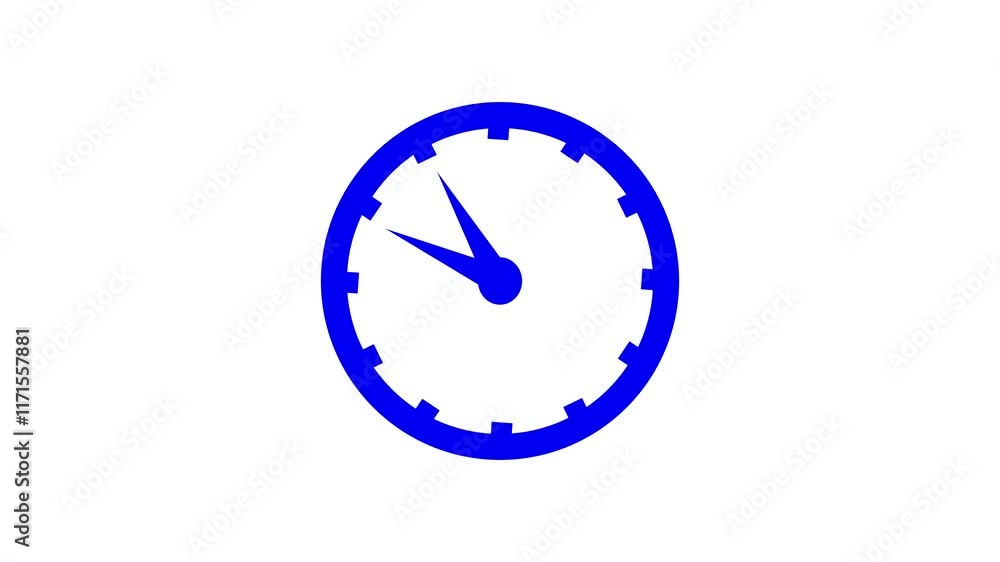 Time-lapse analog clock animation on green screen, circle clock face ...