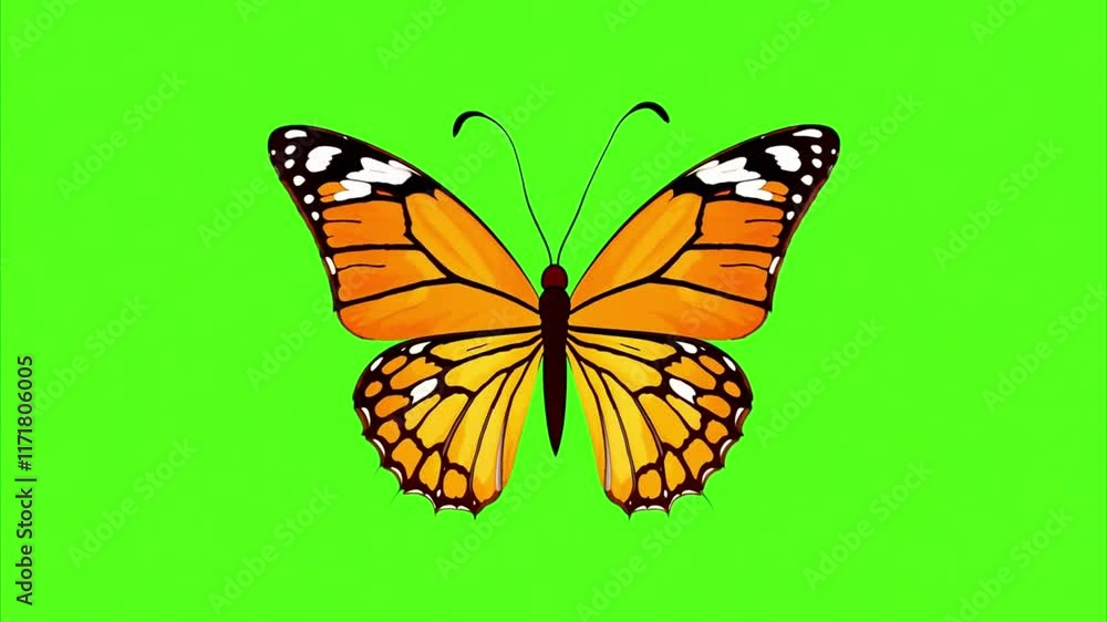 butterfly fluttering animation with realistic flying effects and ...