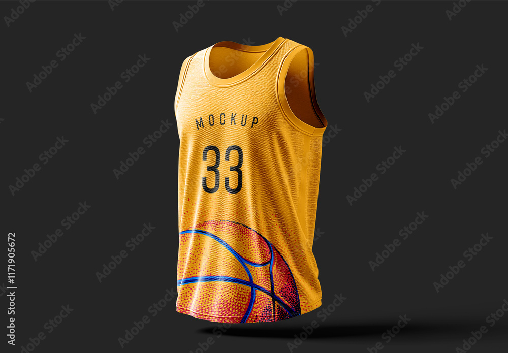 Basketball Jersey Uniform and Body Kit Mockup for Creative Design ...