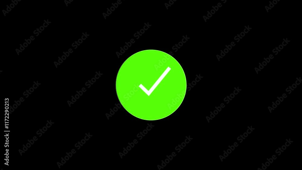 Check mark icon. and tick mark icon on green screen. tick mark icon ...