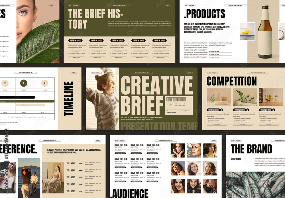 Creative Brief Presentation Template Design Layout Stock Template ...