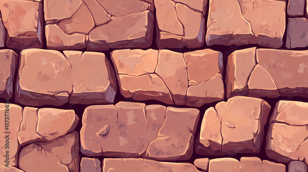 Seamless brick wall texture tile sandstone mortar joints for surface ...