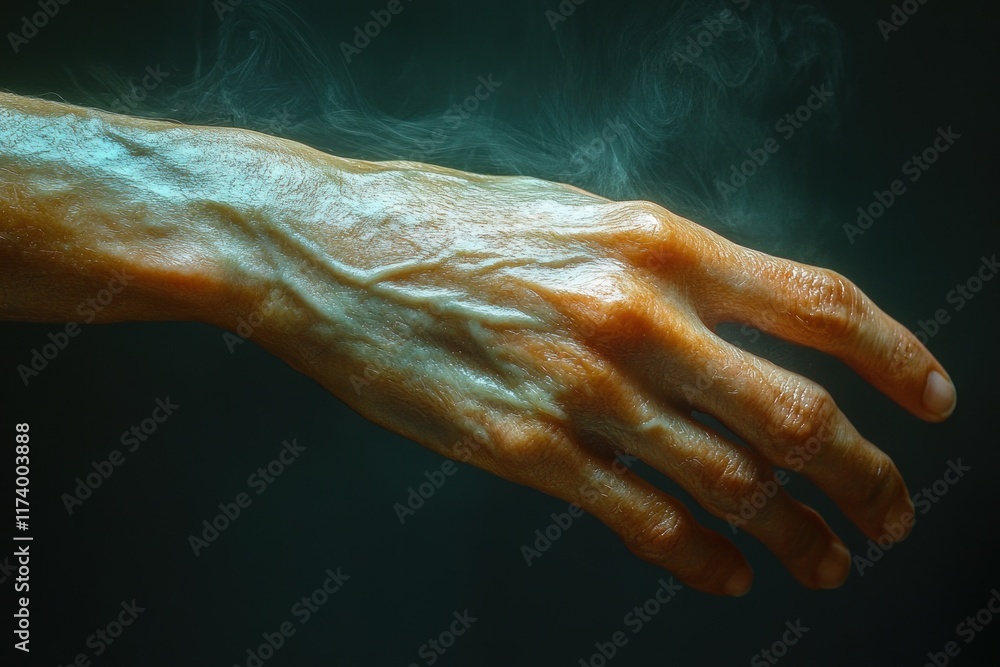 Poster Itchy Skin Reaction Woman Scratching Arm Red Rash Allergy ...