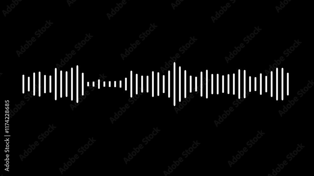 White audio waveform spectrum animation. spectrum audio animation ...
