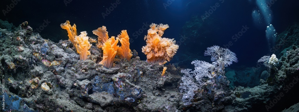 Poster An underwater photograph of a deep-sea hydrothermal vent ...