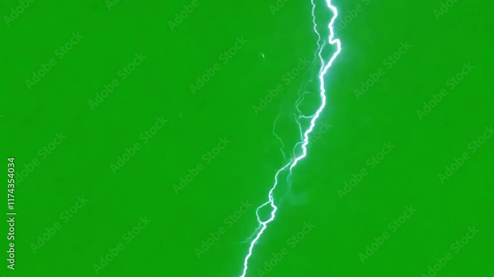Electric Bolt Green Screen: A vibrant, high-resolution image of a ...