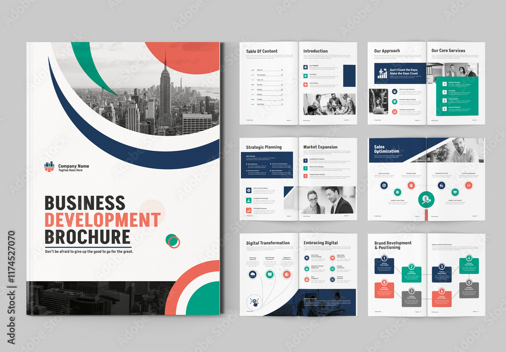 Business Development Brochure Template Layout Stock Template | Adobe Stock