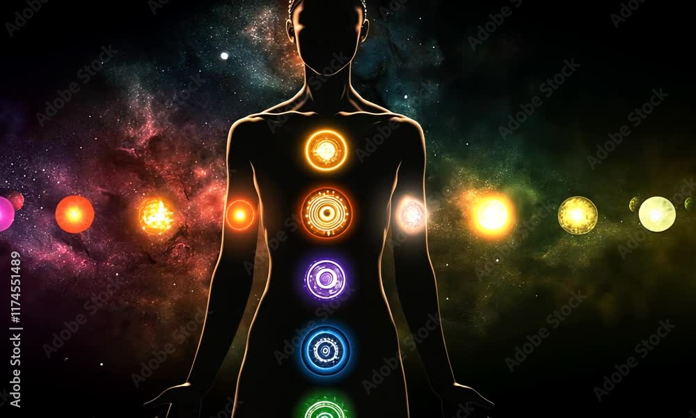 Cosmic Alignment: A Visual Representation of the Seven Chakras and ...