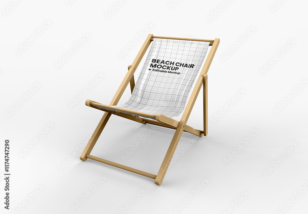 Folding Beach Chair Mockup Stock Template | Adobe Stock
