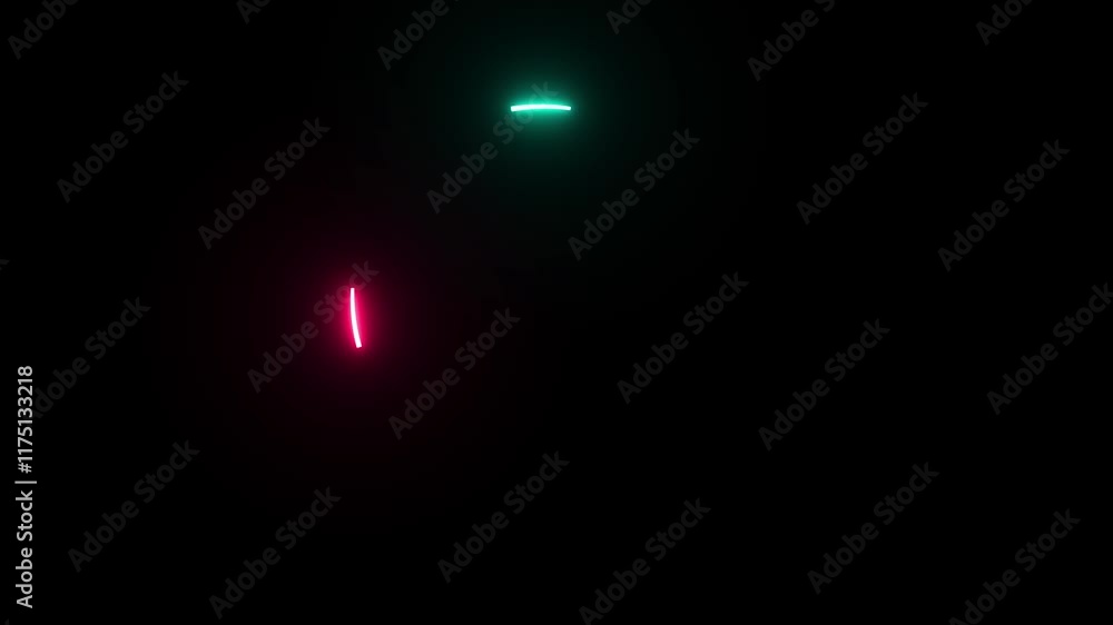 saber goal color glowing icon animation video on black background ...
