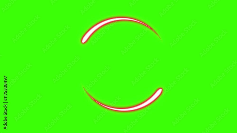 Neon light glowing round animation, Glowing beam moving in a circular ...