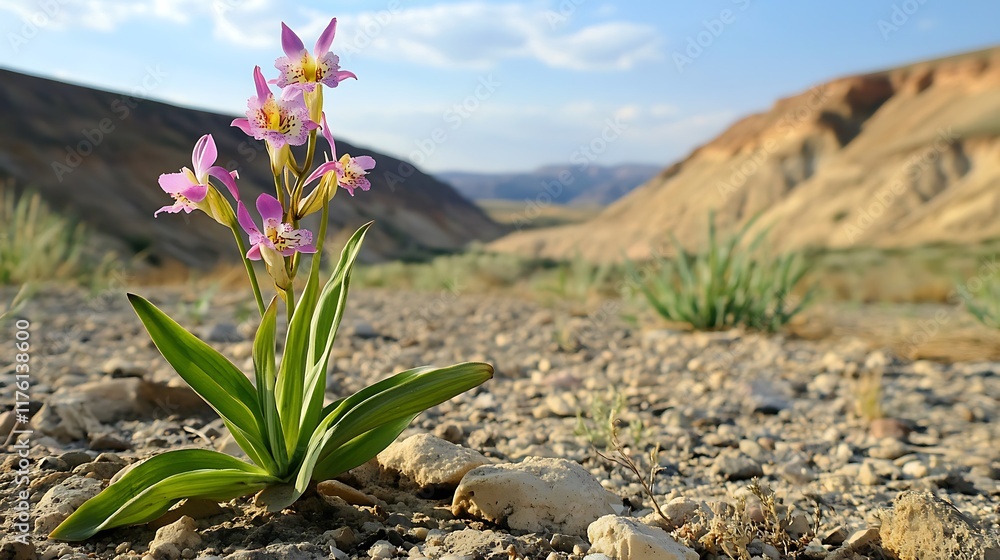 Desert Orchid in Bloom: A resilient flower thriving amidst arid beauty ...