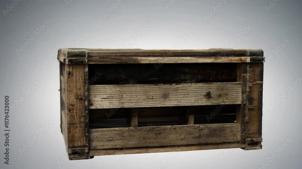 box olated wooden athered background crate set old crate box wood ...