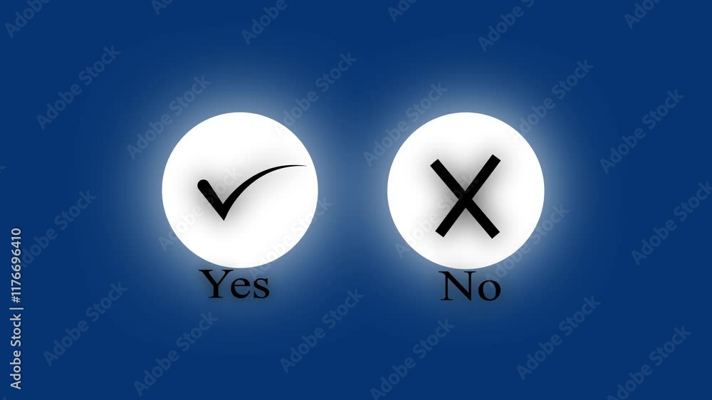 green tick and red cross signs animation, right and wrong animated ...