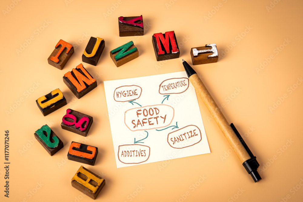 Poster Food safety mind map – Wall Art | UkPosters