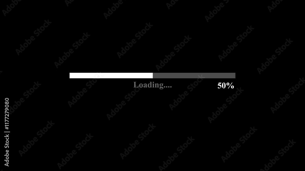 Loading bar from 2024 to 2025 new year transfer animation. New year ...