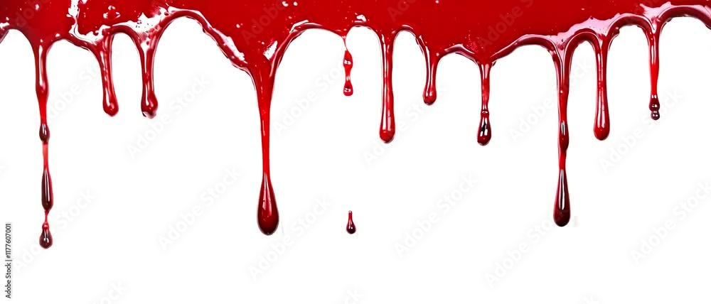 Dripping Blood on White Background 4K Seamless Loop Video. Horror ...