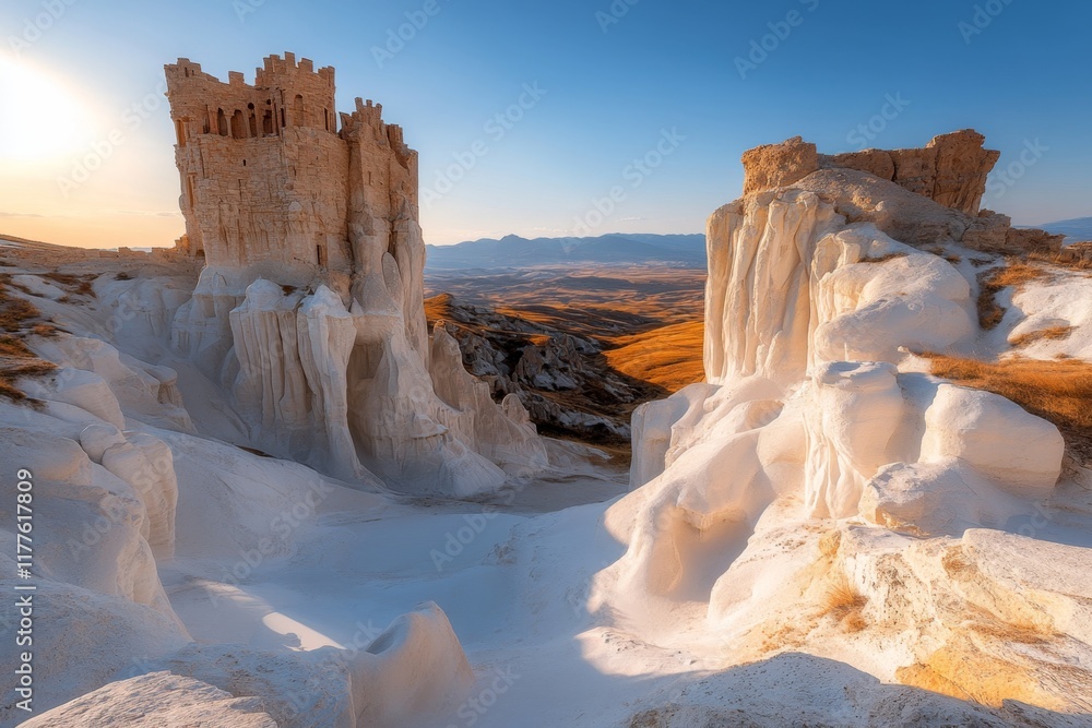 Photo & Art Print A hyper-realistic close-up of the rocky textures of ...