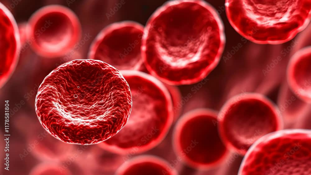 This video captures red blood cells flowing through a vein, providing a ...